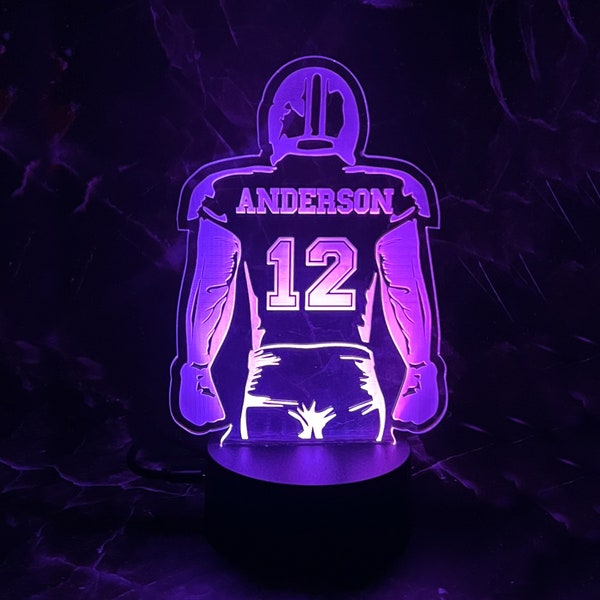 Football Night Light - Etsy
