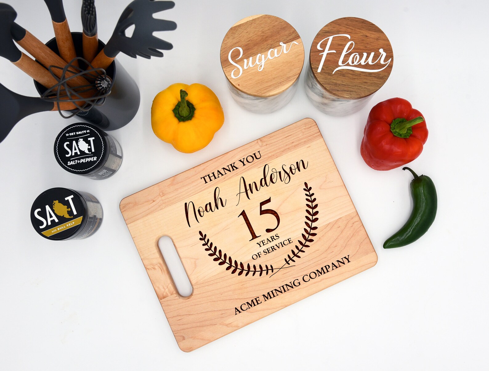 Personalized Work Anniversary Maple Cutting Board Custom Work - Etsy