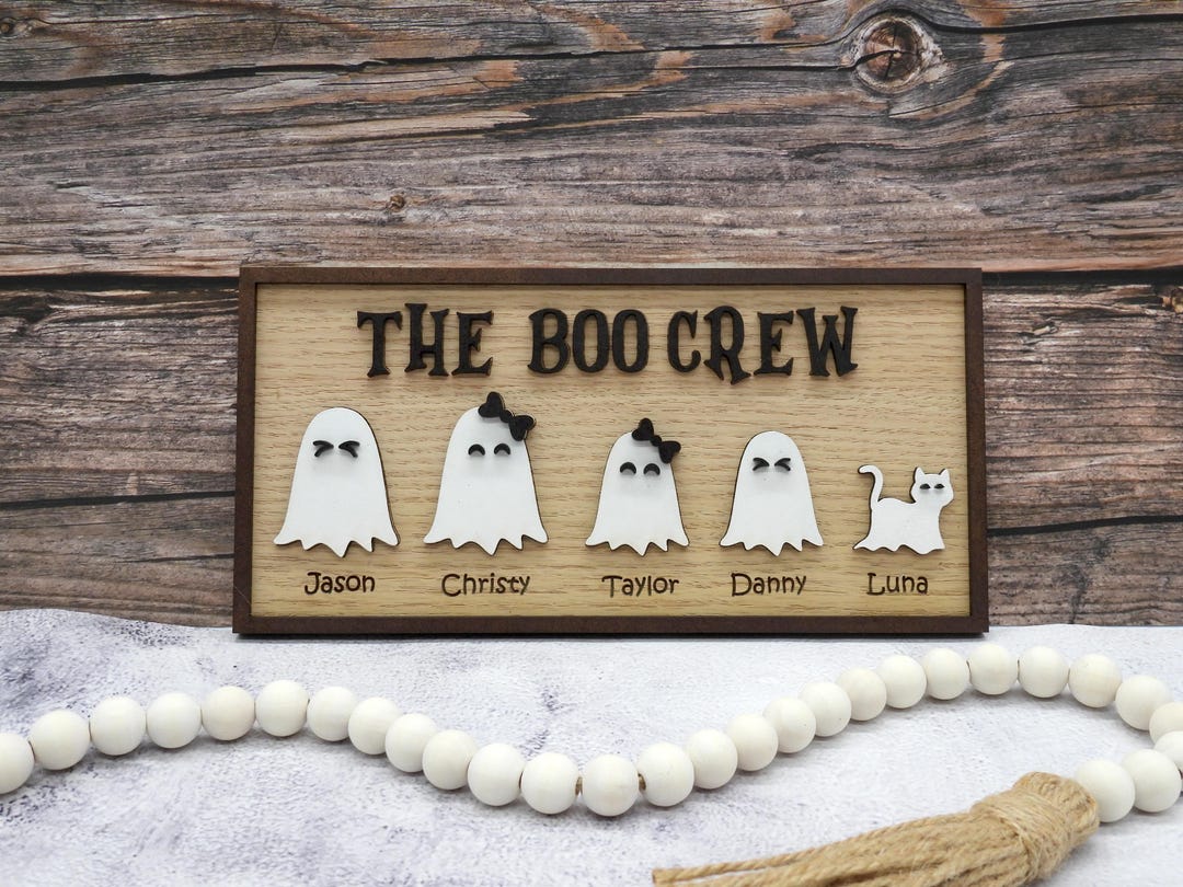 Personalized the Boo Crew Sign: Custom Halloween Family Decor - Etsy