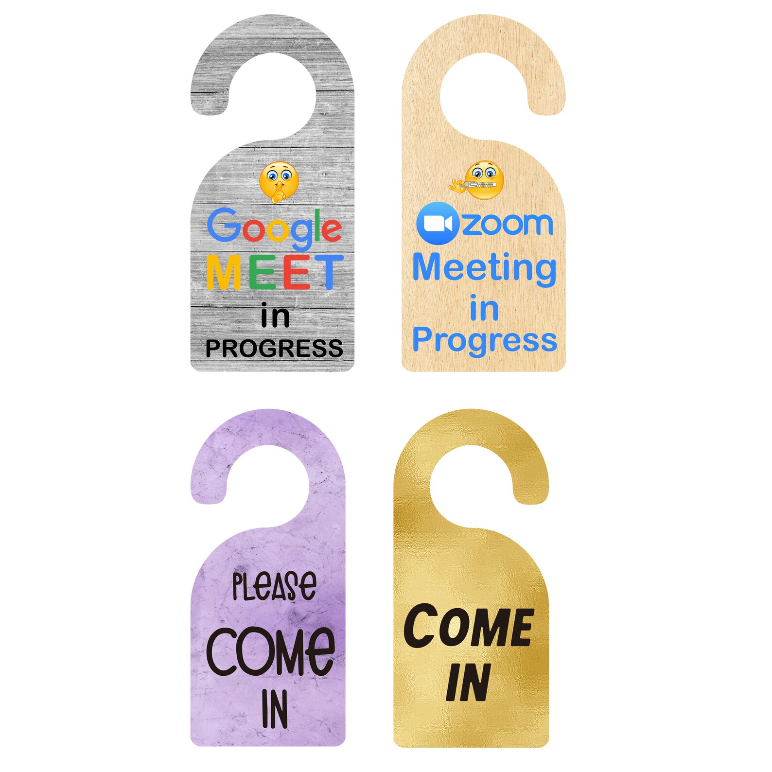 Personalized Zoom Meeting Door Hanger Google Meet Door - Etsy