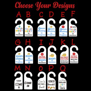 Personalized Zoom Meeting Door Hanger, Google Meet Door Hanger, Zoon in ...