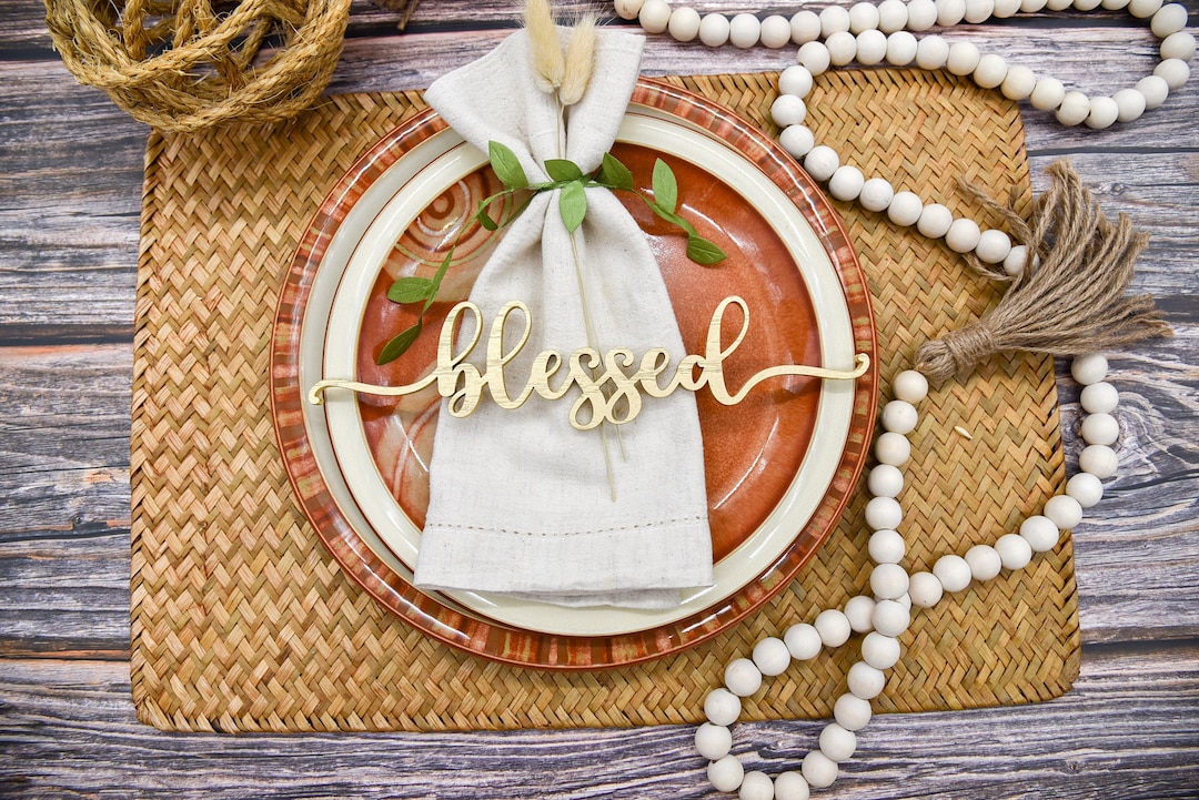 Place Setting, Plate Toppers, Place Cards, Thanksgiving Name Plates ...