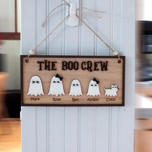 Personalized the Boo Crew Sign: Custom Halloween Family Decor - Etsy