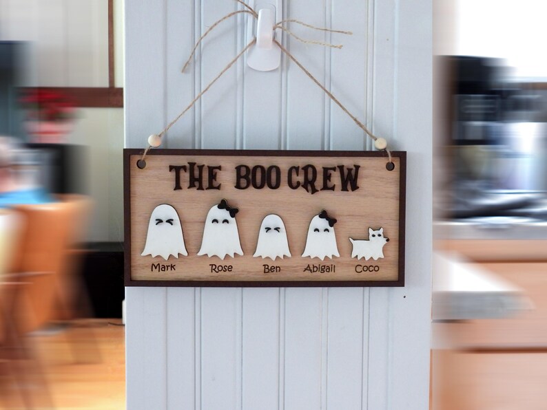 Personalized the Boo Crew Sign: Custom Halloween Family Decor - Etsy