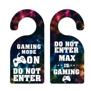 Personalized Video Gamer Door Hanger, Gamer Door Sign, Kids Door Sign ...