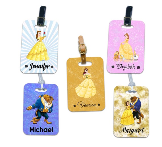 Personalized Beauty and the Beast Luggage Tag Disney Belle - Etsy