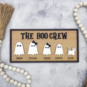 Personalized the Boo Crew Sign: Custom Halloween Family Decor - Etsy