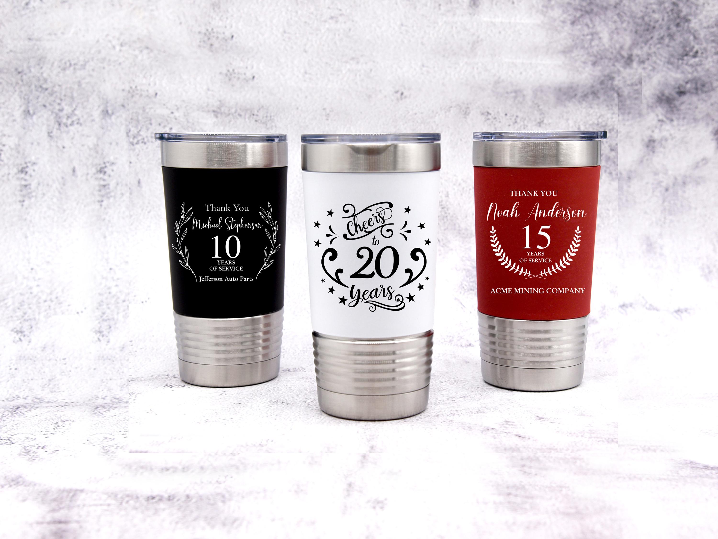 Personalized Work Anniversary Tumbler: Engraved Employee Gift - Etsy