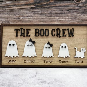 Personalized the Boo Crew Sign: Custom Halloween Family Decor - Etsy
