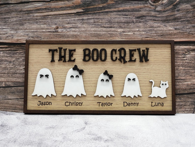 Personalized the Boo Crew Sign: Custom Halloween Family Decor - Etsy
