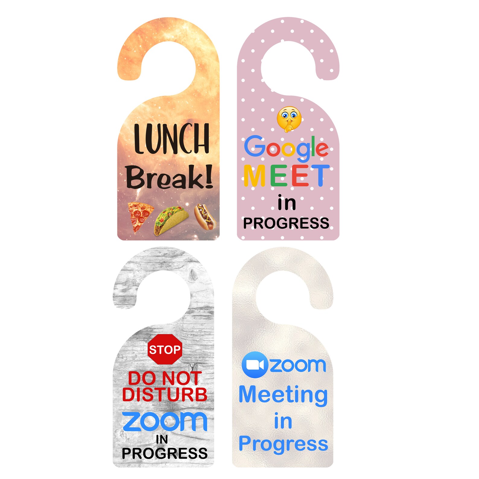 Personalized Zoom Meeting Door Hanger Google Meet Door - Etsy