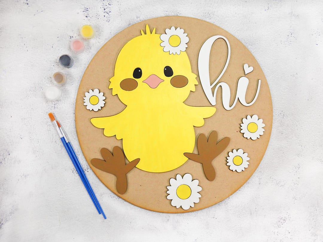 DIY Spring Chick Paint Kit: Easter Wood Art Activity - Etsy