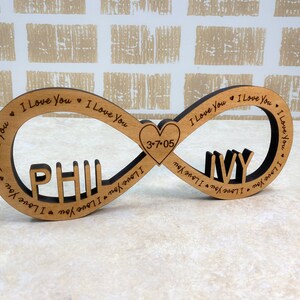 Personalized Infinity Tabletop Decor, Couple Infinity Sign, Customize ...
