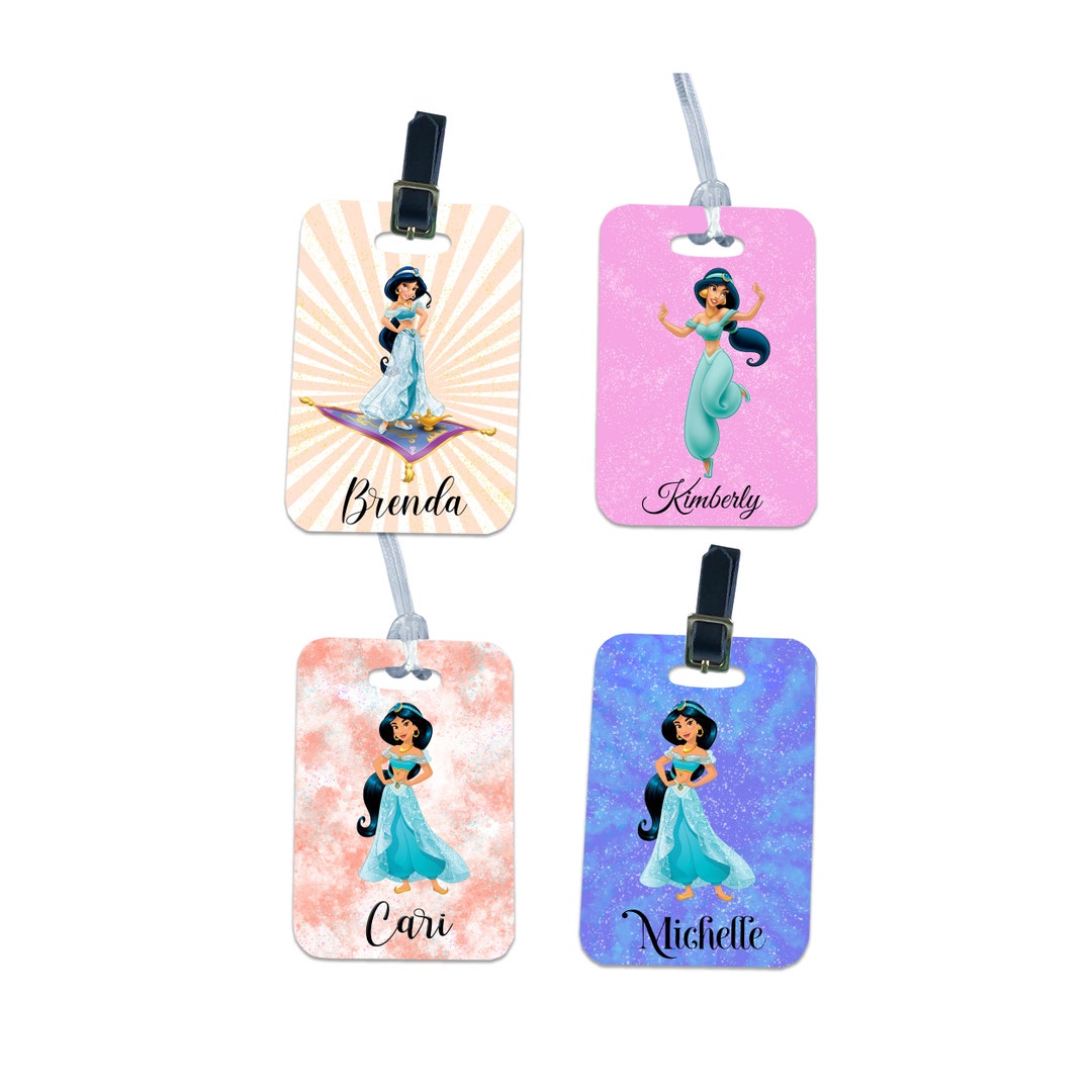 Princess Jasmine Luggage Tag, Disney Princess Luggage Tag, 2 Sided ...