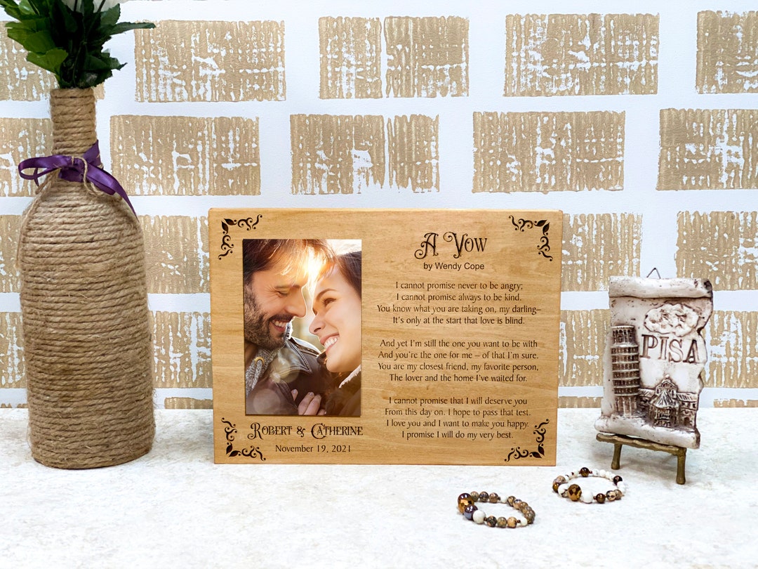 Personalized A Vow Poem With Picture Wedding Gift Idea - Etsy