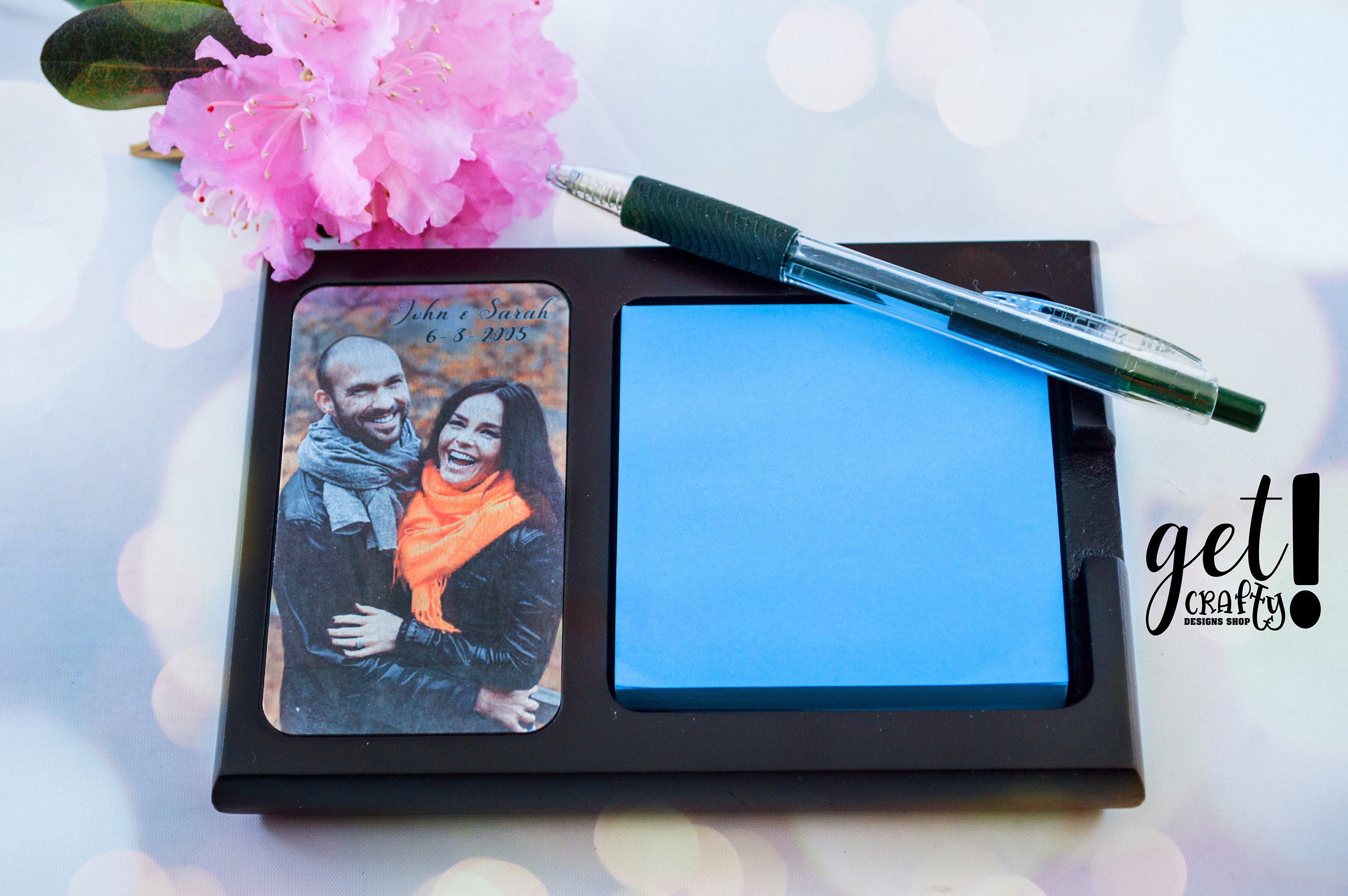 Personalized Wooden Notepad Ring Key Holder - Etsy