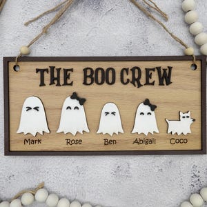 Personalized the Boo Crew Sign: Custom Halloween Family Decor - Etsy
