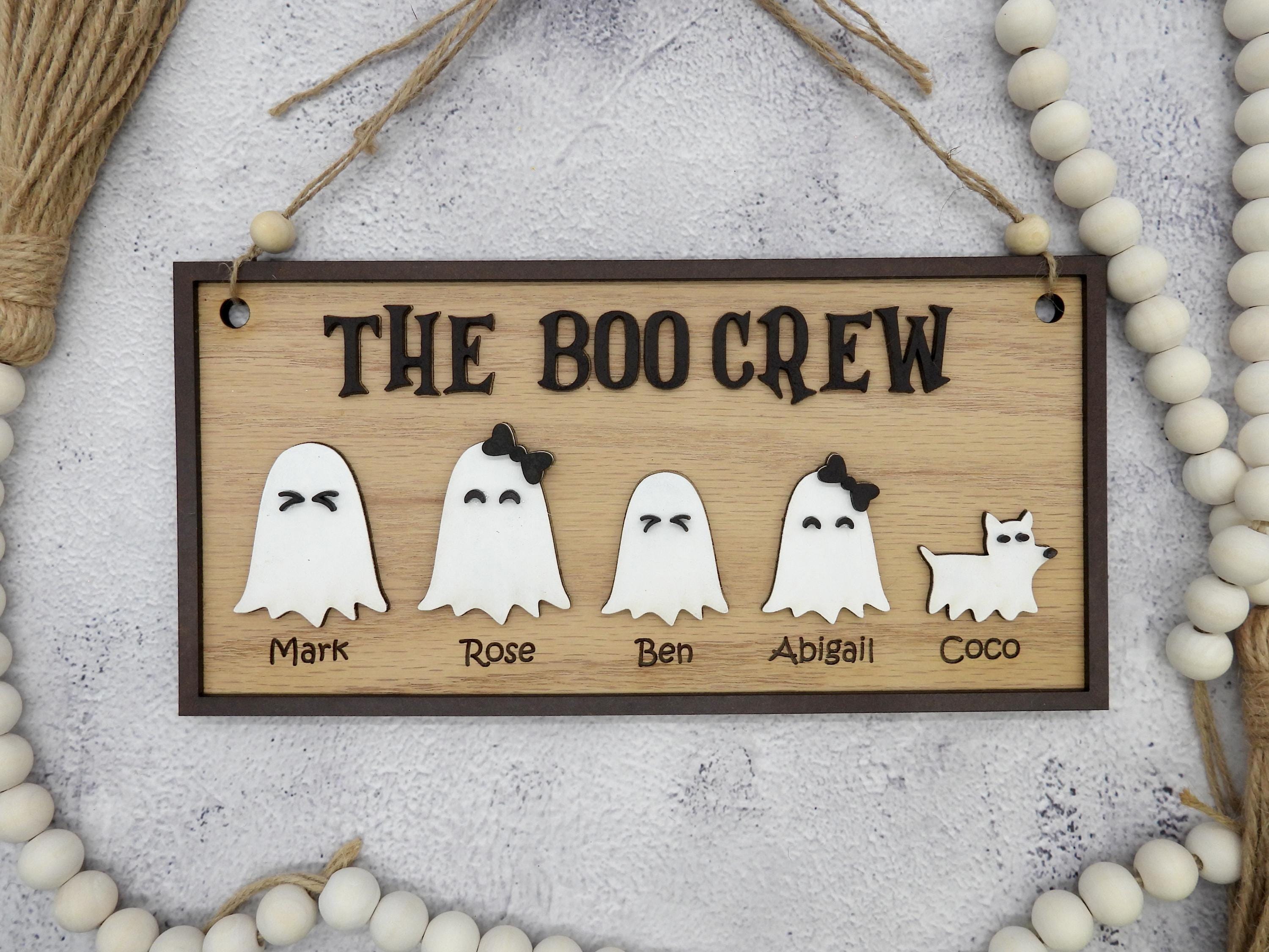 Personalized the Boo Crew Sign: Custom Halloween Family Decor - Etsy