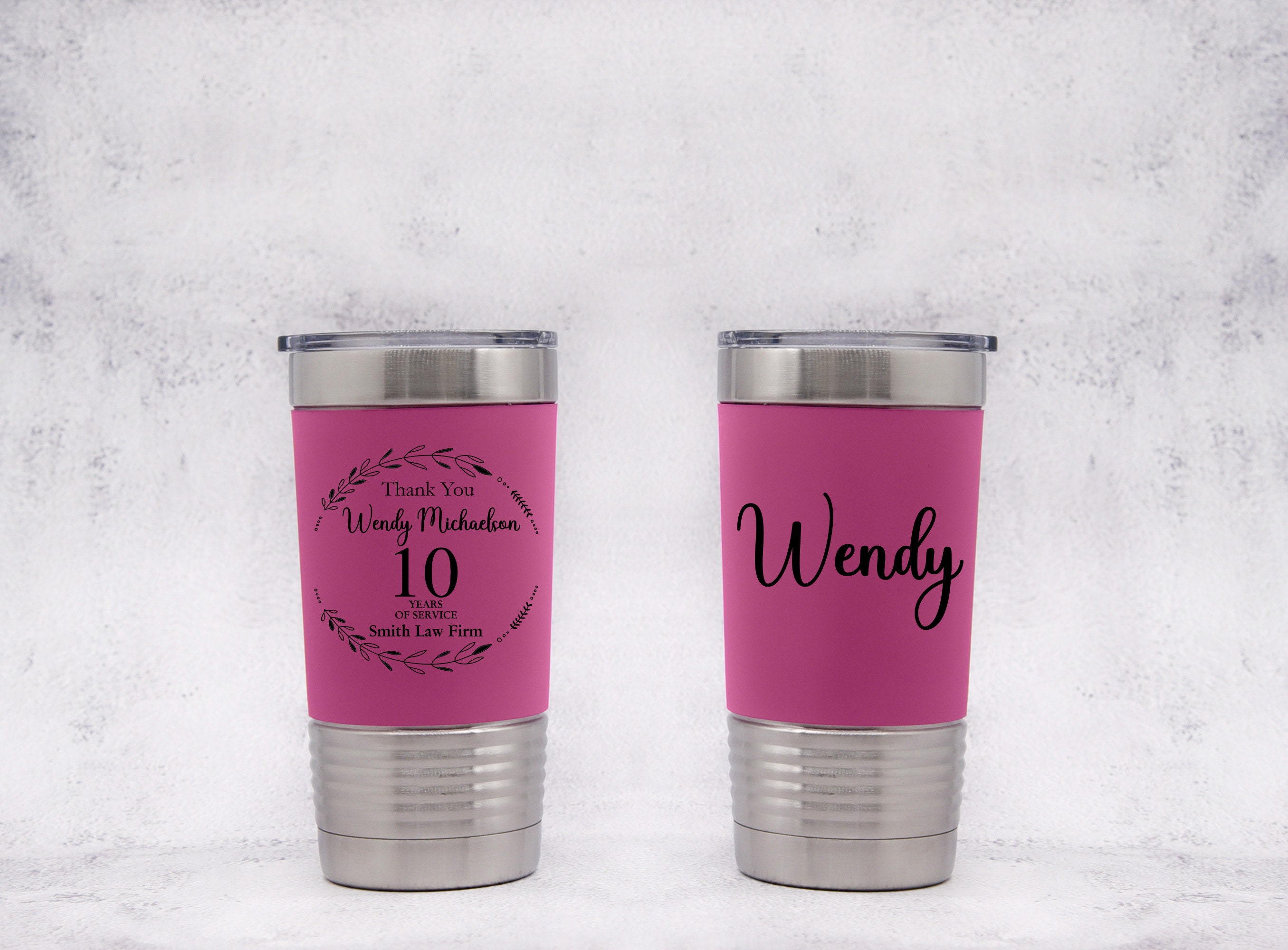 Personalized Work Anniversary Tumbler: Engraved Employee Gift - Etsy
