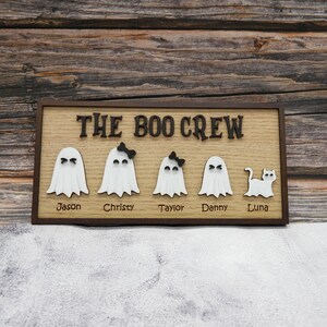 Personalized the Boo Crew Sign: Custom Halloween Family Decor - Etsy