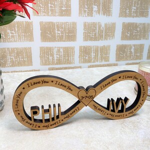 Personalized Infinity Tabletop Decor, Couple Infinity Sign, Customize ...