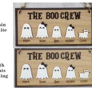 Personalized the Boo Crew Sign: Custom Halloween Family Decor - Etsy