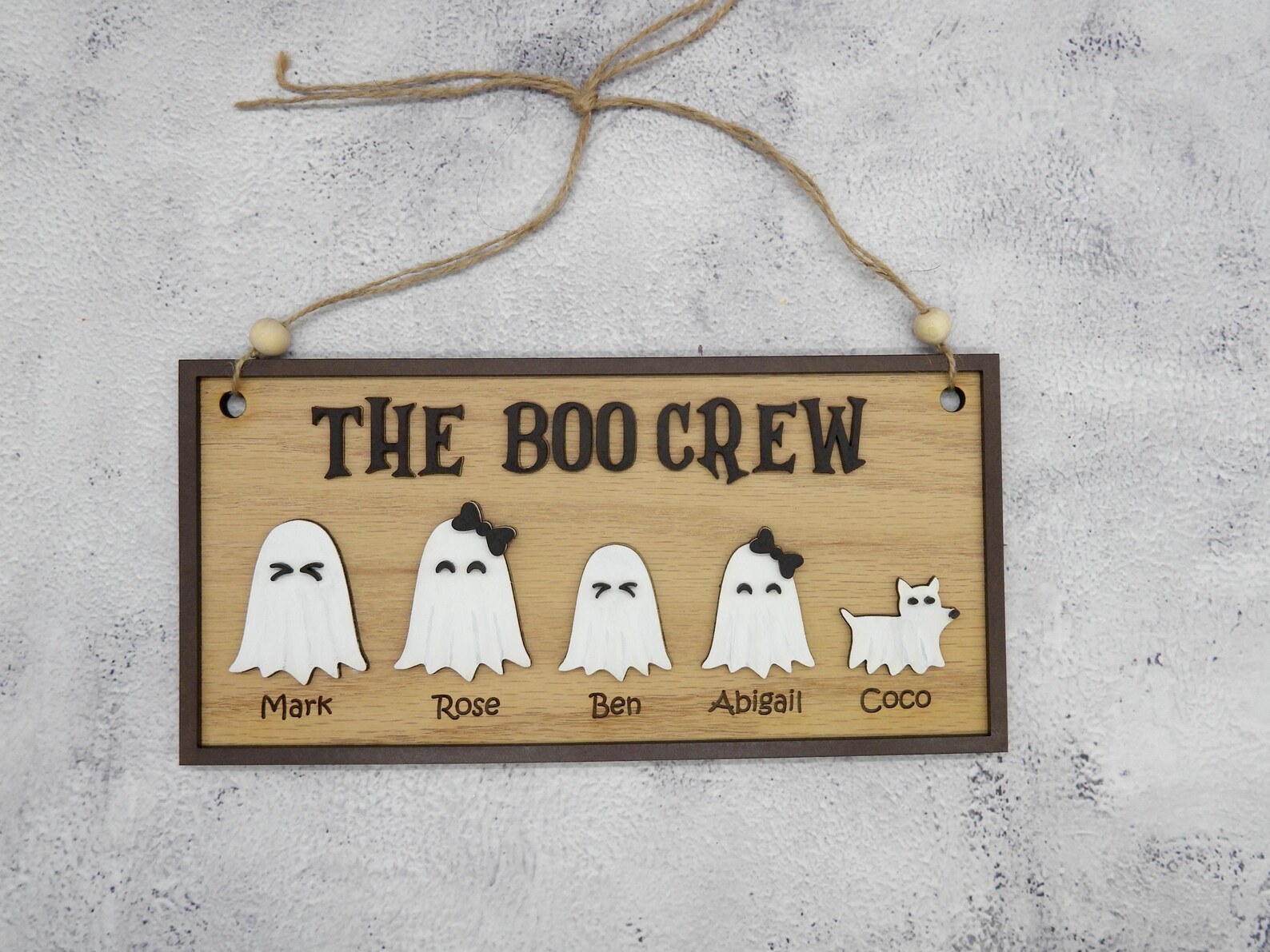 Personalized the Boo Crew Sign: Custom Halloween Family Decor - Etsy