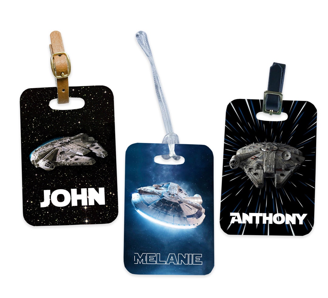 Personalized Star Wars Millennium Falcon Luggage Tag, Disney Luggage ...
