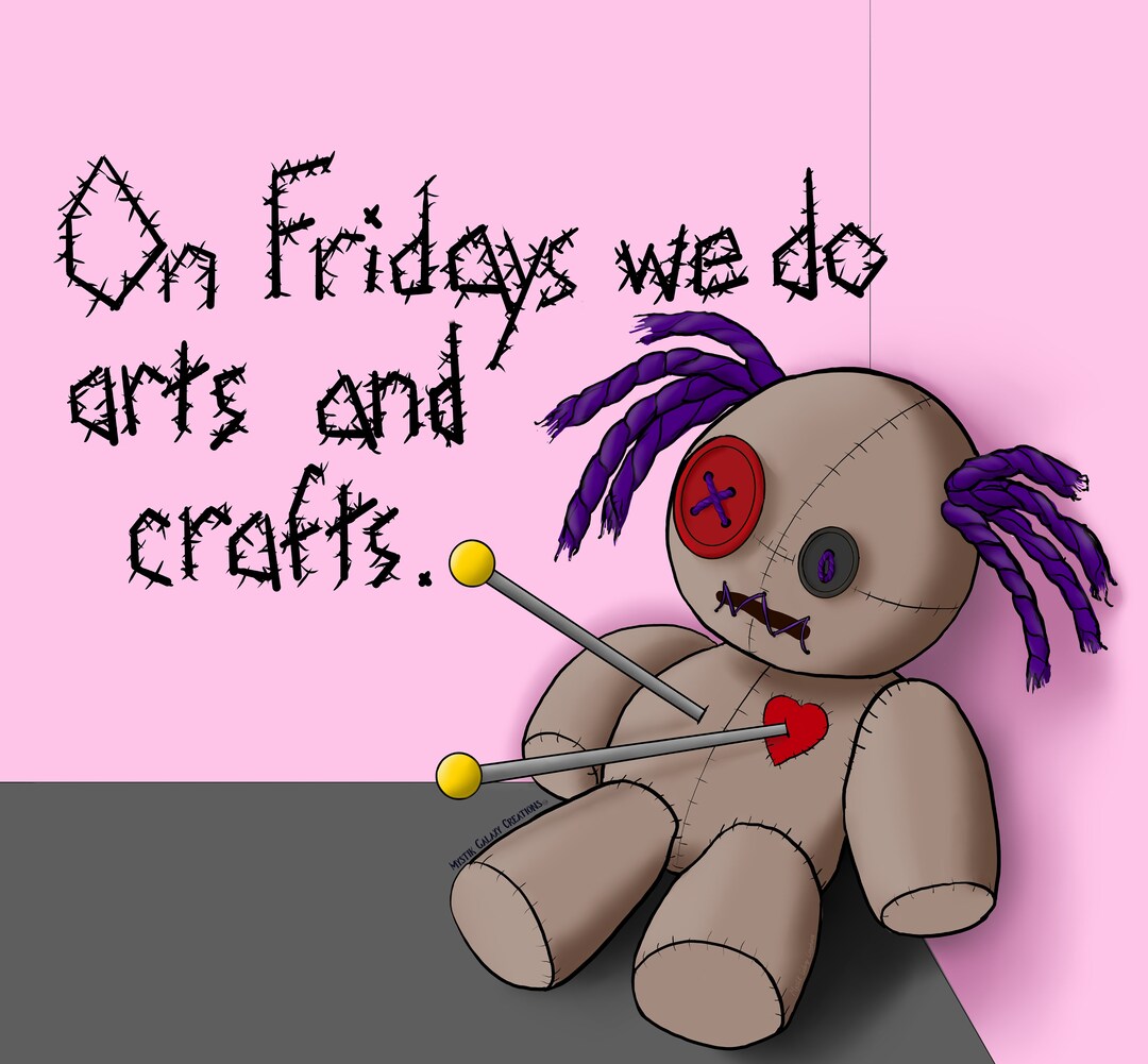 Arts and Crafts Voodoo Sticker - Etsy