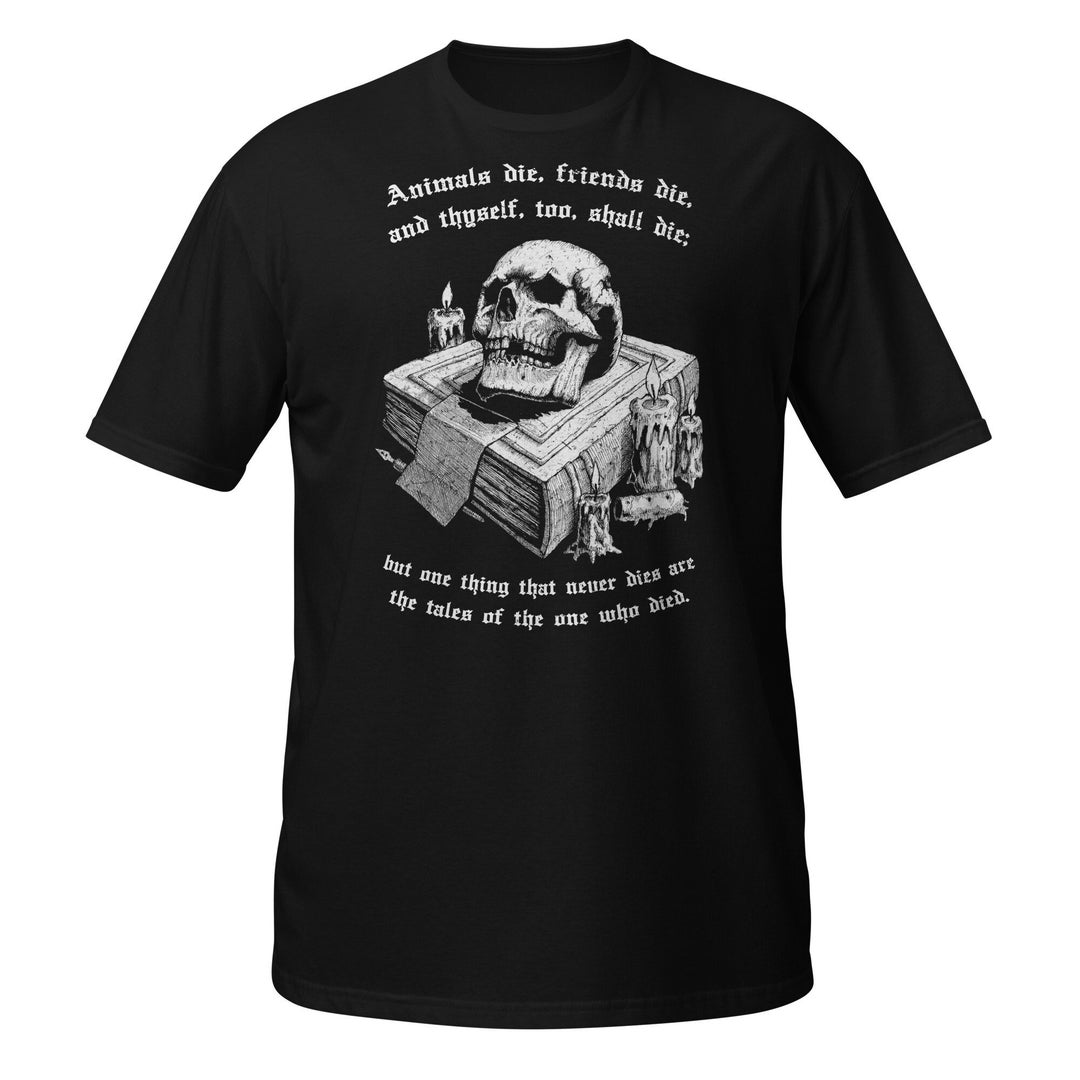 Memento Mori Poetry Skull T-shirt Goth Aesthetic Dark Poem Shirt - Etsy