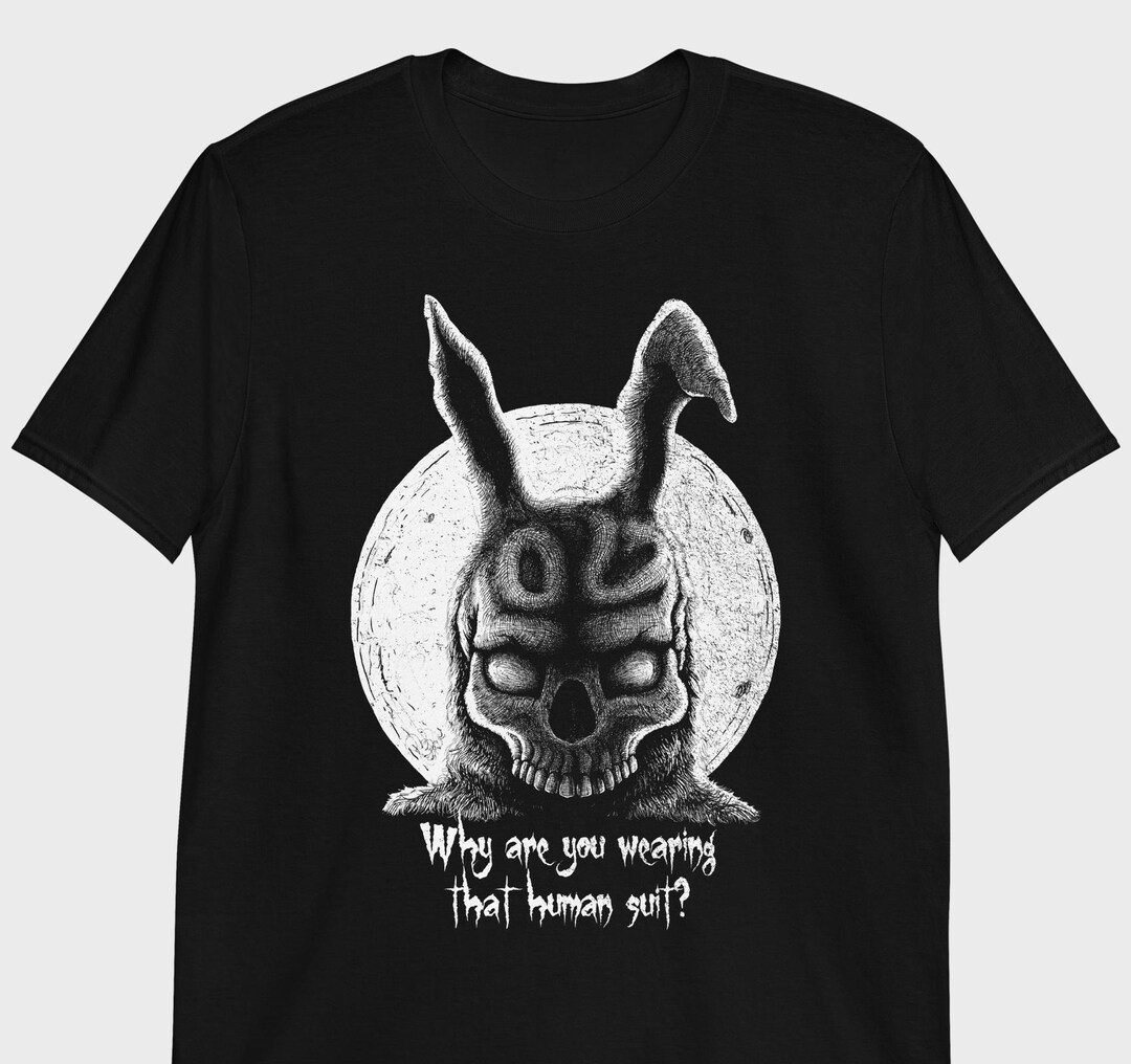 Gothic Darko Rabbit Skull T-shirt | Weirdo Bunny Shirt | Trippy Goth ...