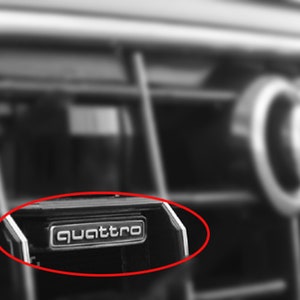 Gloss Black 98mm Quattro Badge Emblem for Rear or Grill of Audi ABS - Etsy