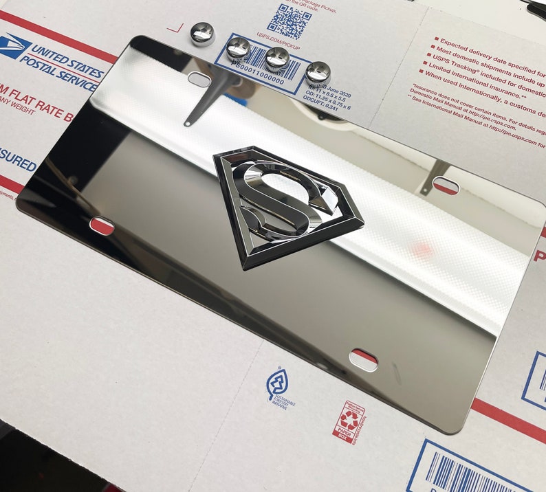 MAN of STEEL Superman Super Man Chrome Mirror Stainless Steel Vanity ...