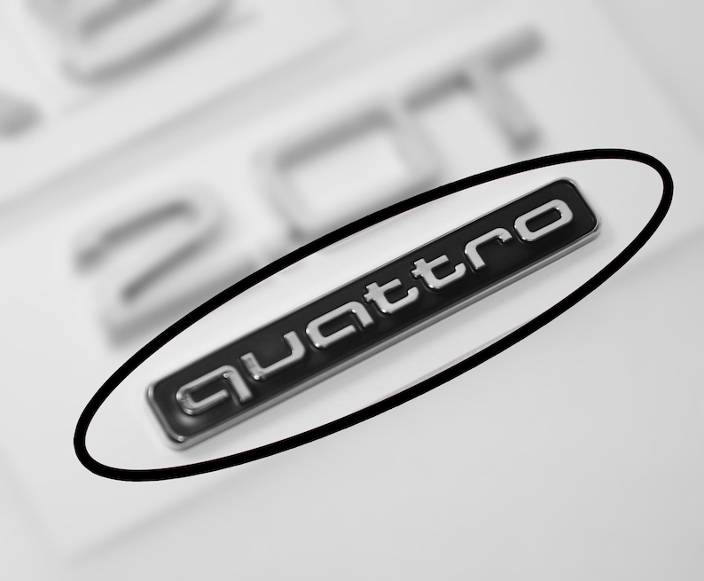 Gloss Black 98mm Quattro Badge Emblem for Rear or Grill of Audi ABS - Etsy