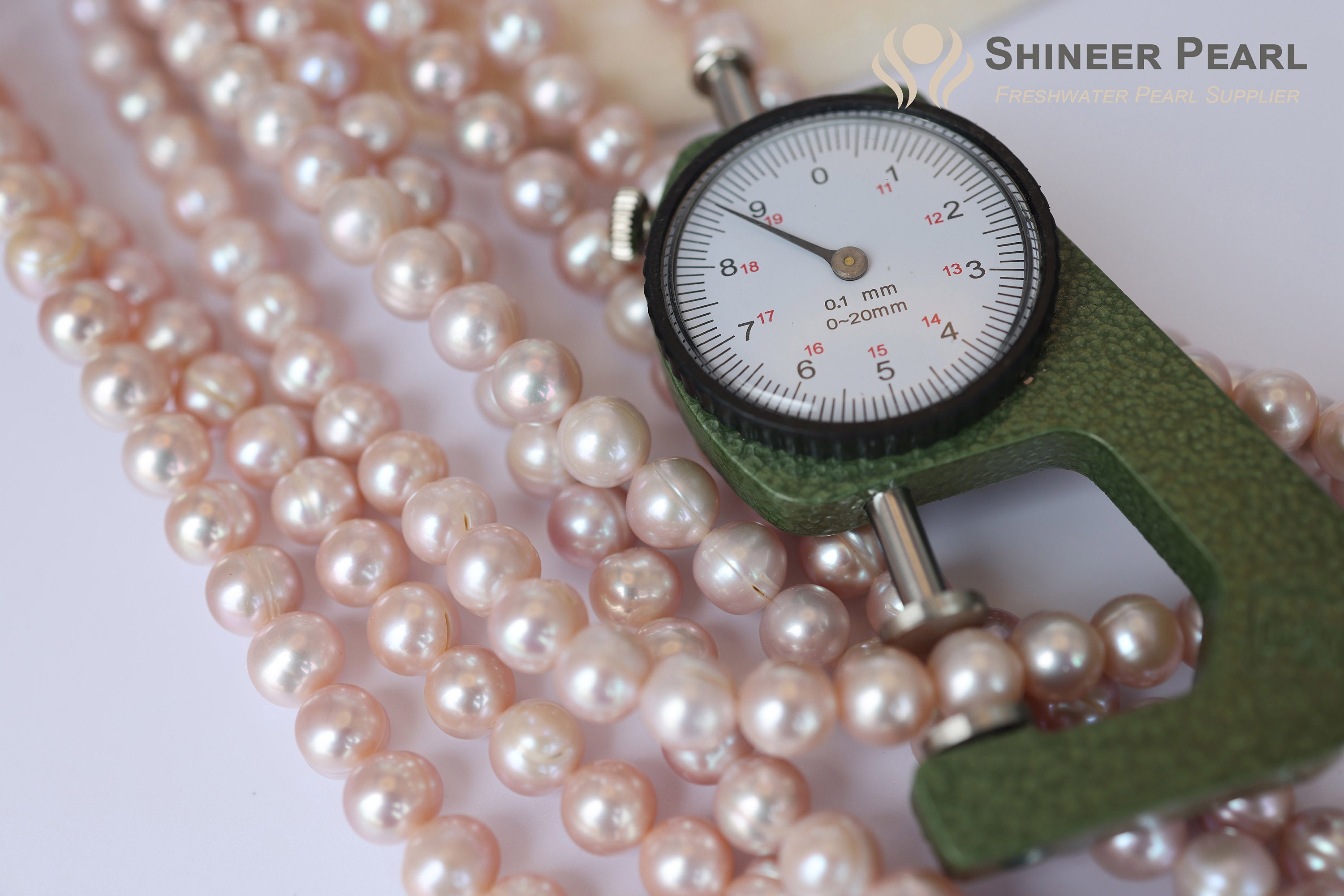 Aa9-10mm Ringed Pearls Near Round Potato Pearls, Natural Light Purple ...