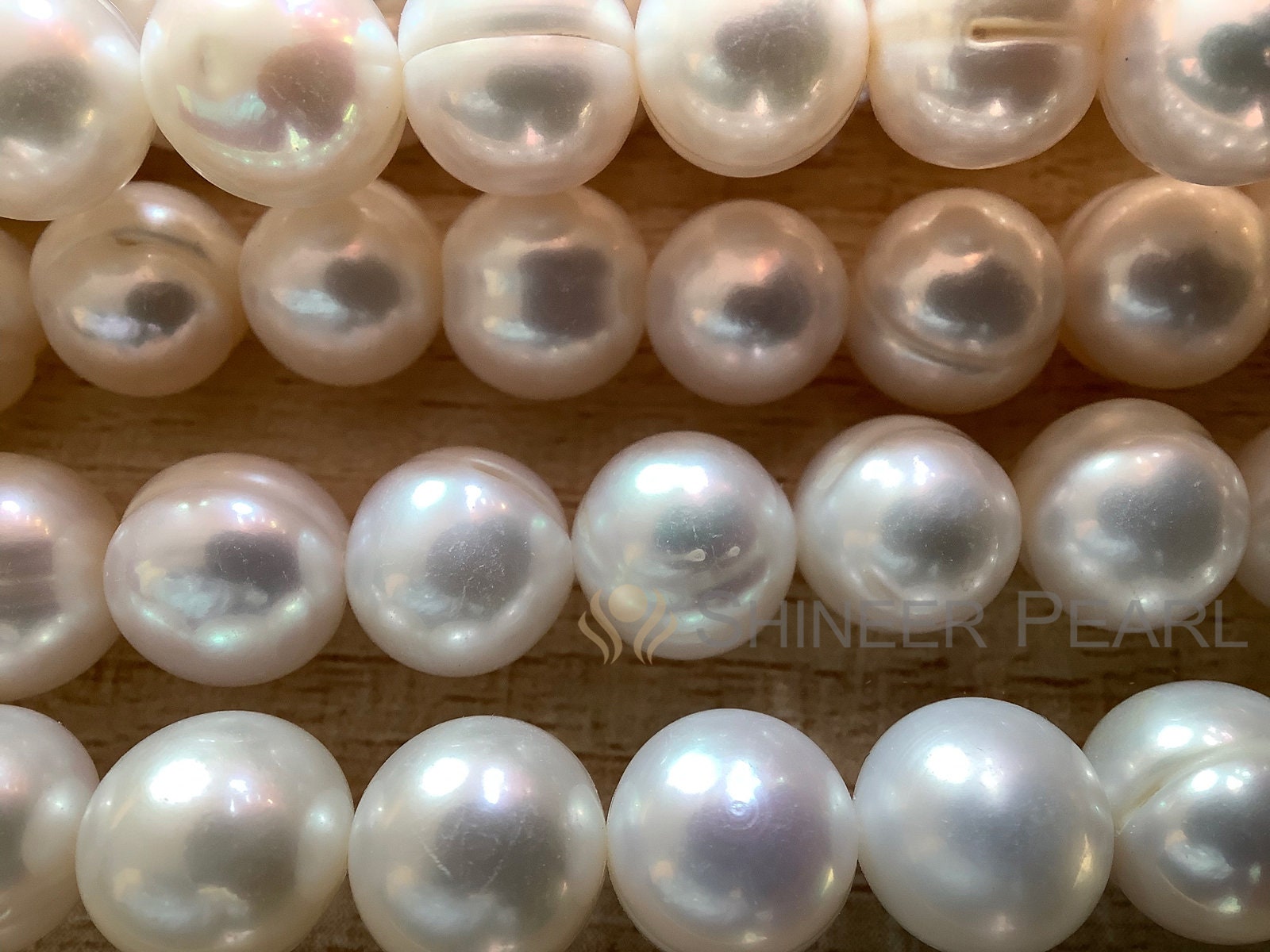 Aa9-10mm Ringed Pearls, Near Round, Potato Pearls, Natural White, DIY ...
