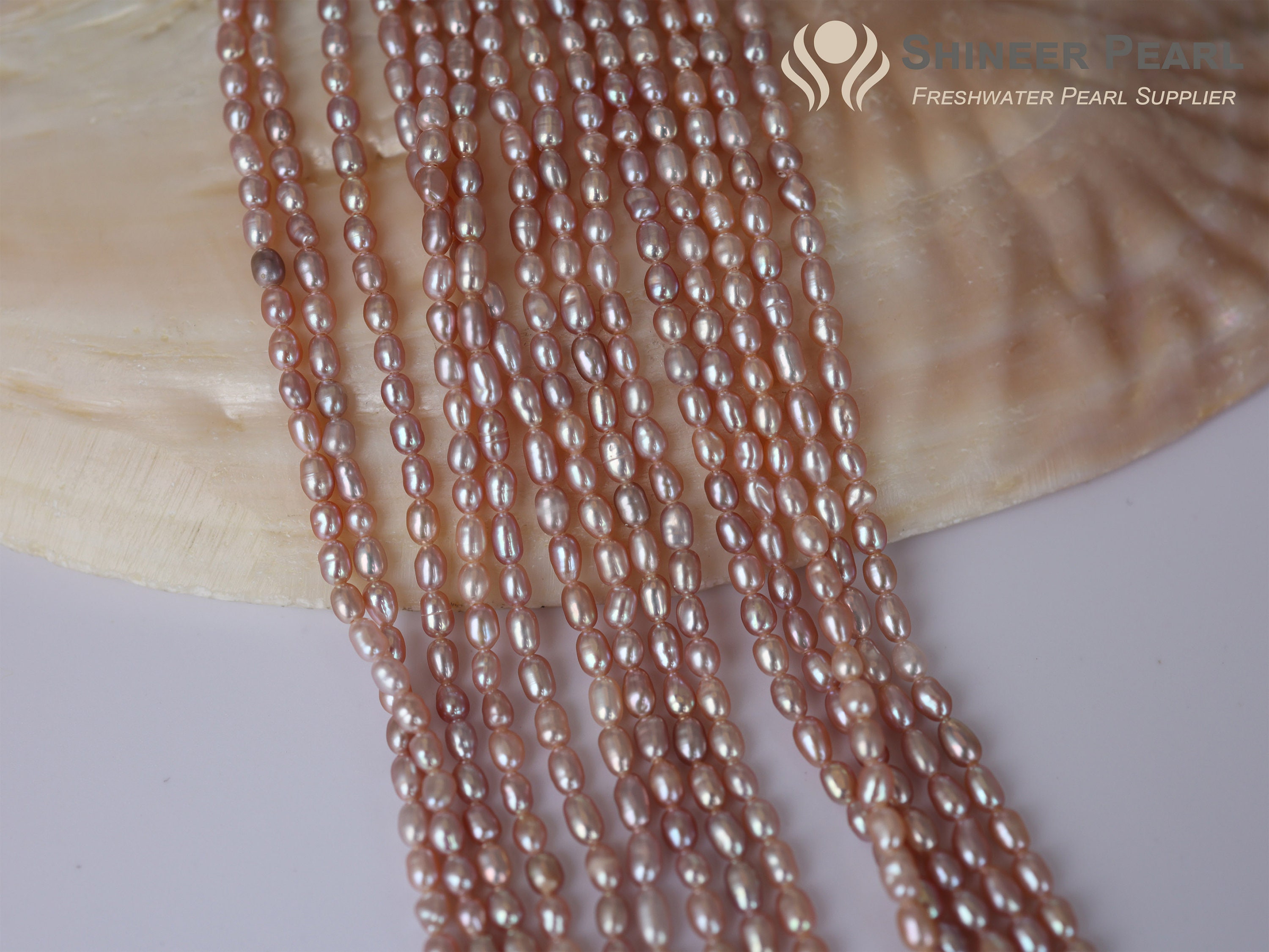 Seed Pearl 2.5-3mm, Freshwater Rice Pearl Strands, Tiny Pearls, Genuine ...