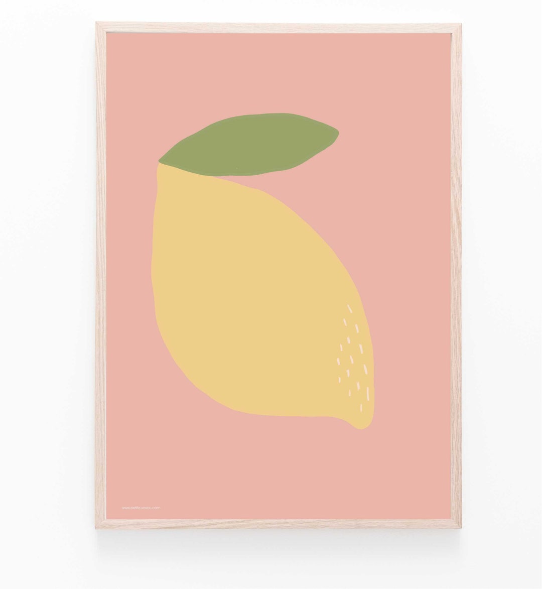 Lemon Print // Typo / Children's Room Poster A3 / Baby Room Print ...