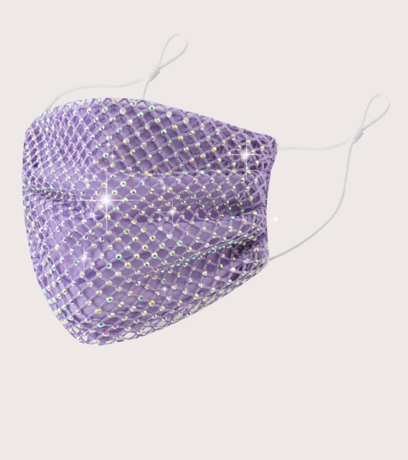 My Diamond Masks-rhinestone FACE Mask/bling Face Mask/sparkle | Etsy