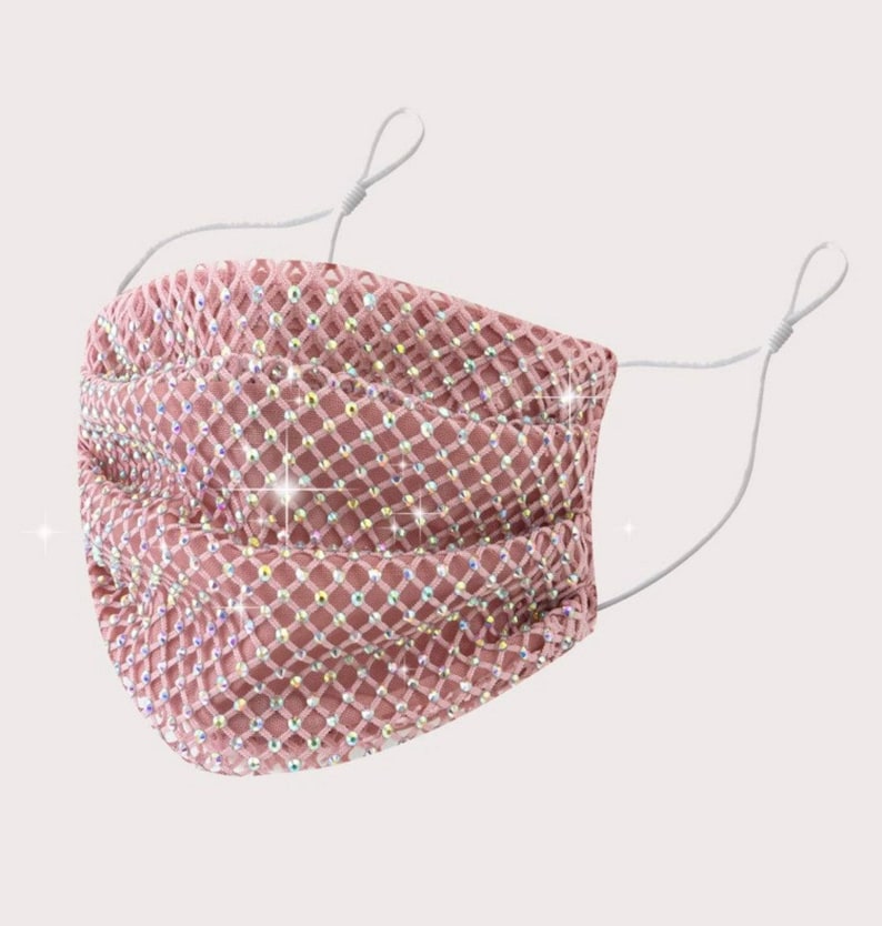 My Diamond Masks-rhinestone FACE Mask/bling Face Mask/sparkle | Etsy