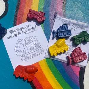 Construction Party Bags, Digger Crayons Party Favours, Builder Party ...