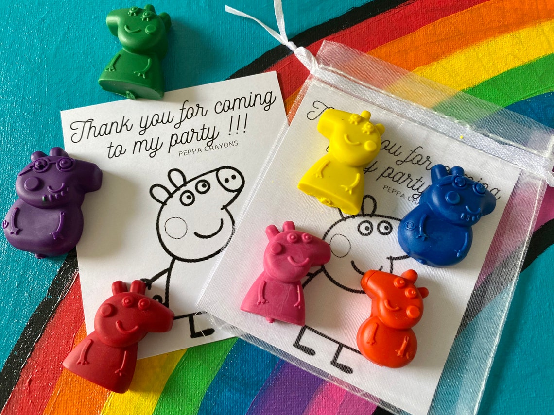 Handmade Pig Party Favours Crayons Family Pig Party Fillers | Etsy