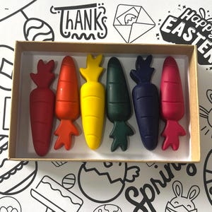 Easter Gift for Kids Crayon Set With Personalised Colouring Sheet ...