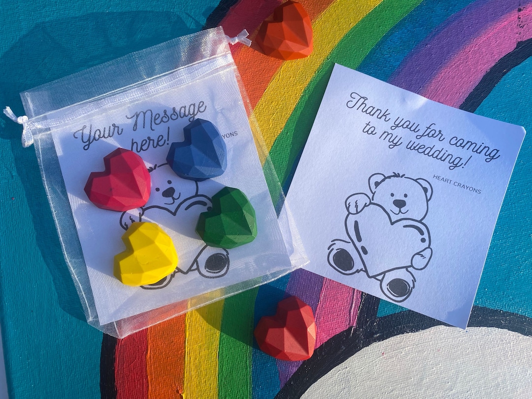 Wedding Favours Heart Crayons, Hen Party Bag Fillers, Love Gift ...