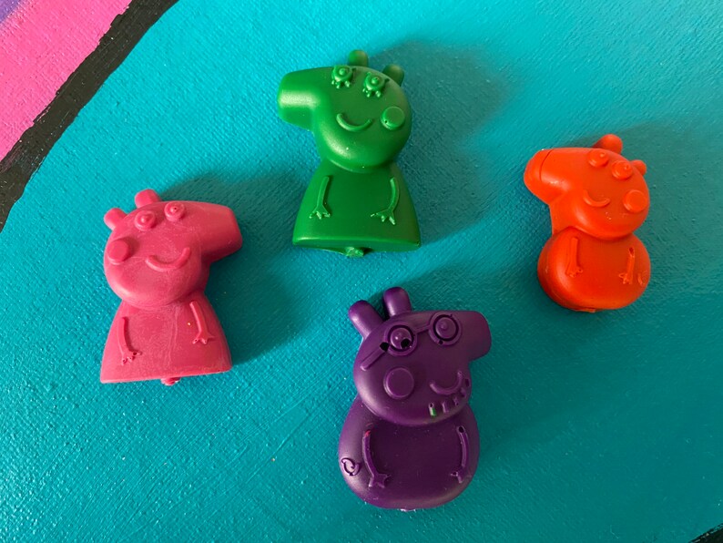 Handmade Pig Party Favours Crayons Family Pig Party Fillers | Etsy