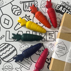 Easter Gift for Kids Crayon Set With Personalised Colouring Sheet ...