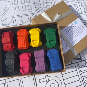 Car Crayon Set With Large Colouring Mat, Boys Birthdays, Easter ...