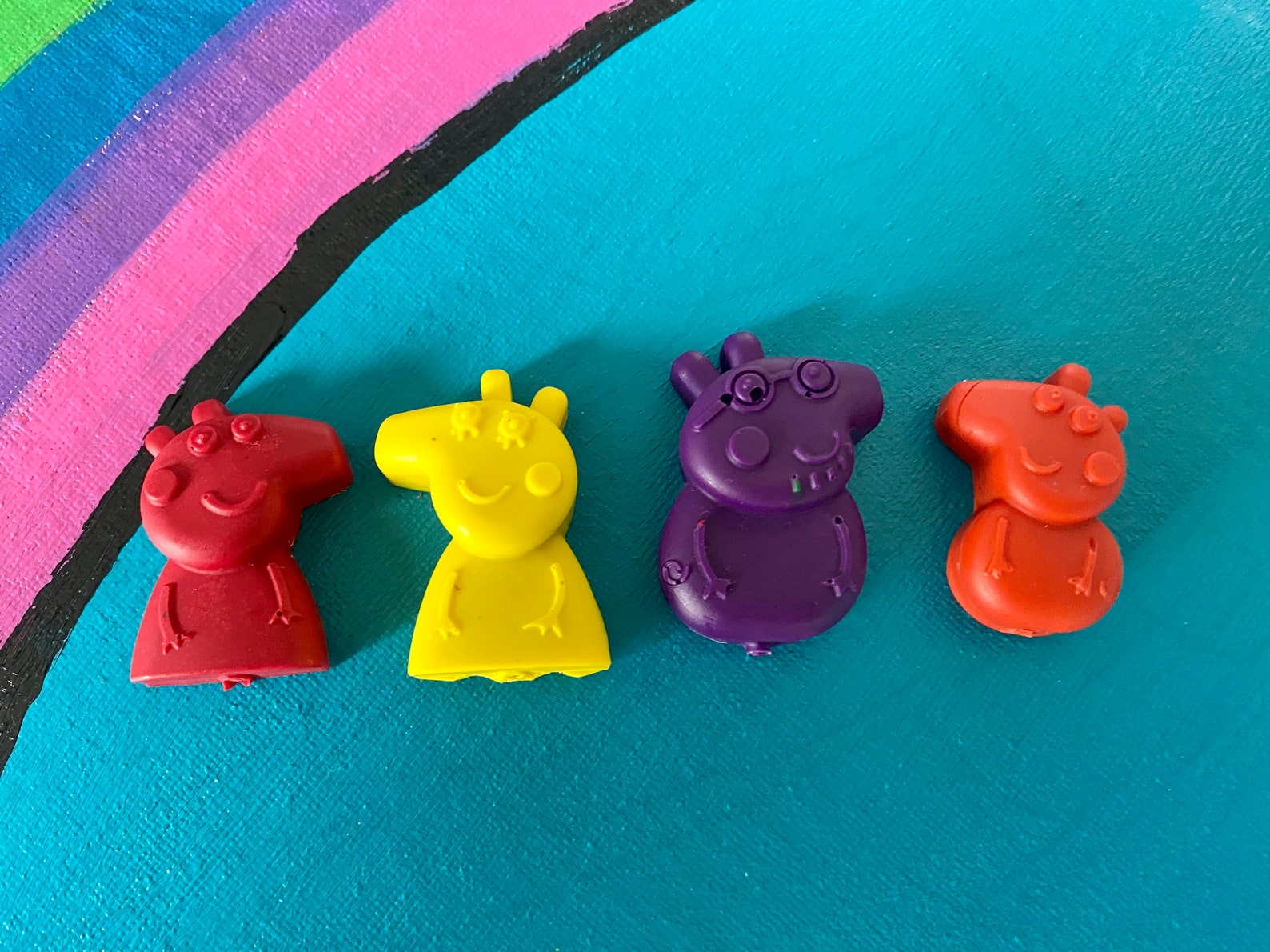 Handmade Pig Party Favours Crayons Family Pig Party Fillers | Etsy