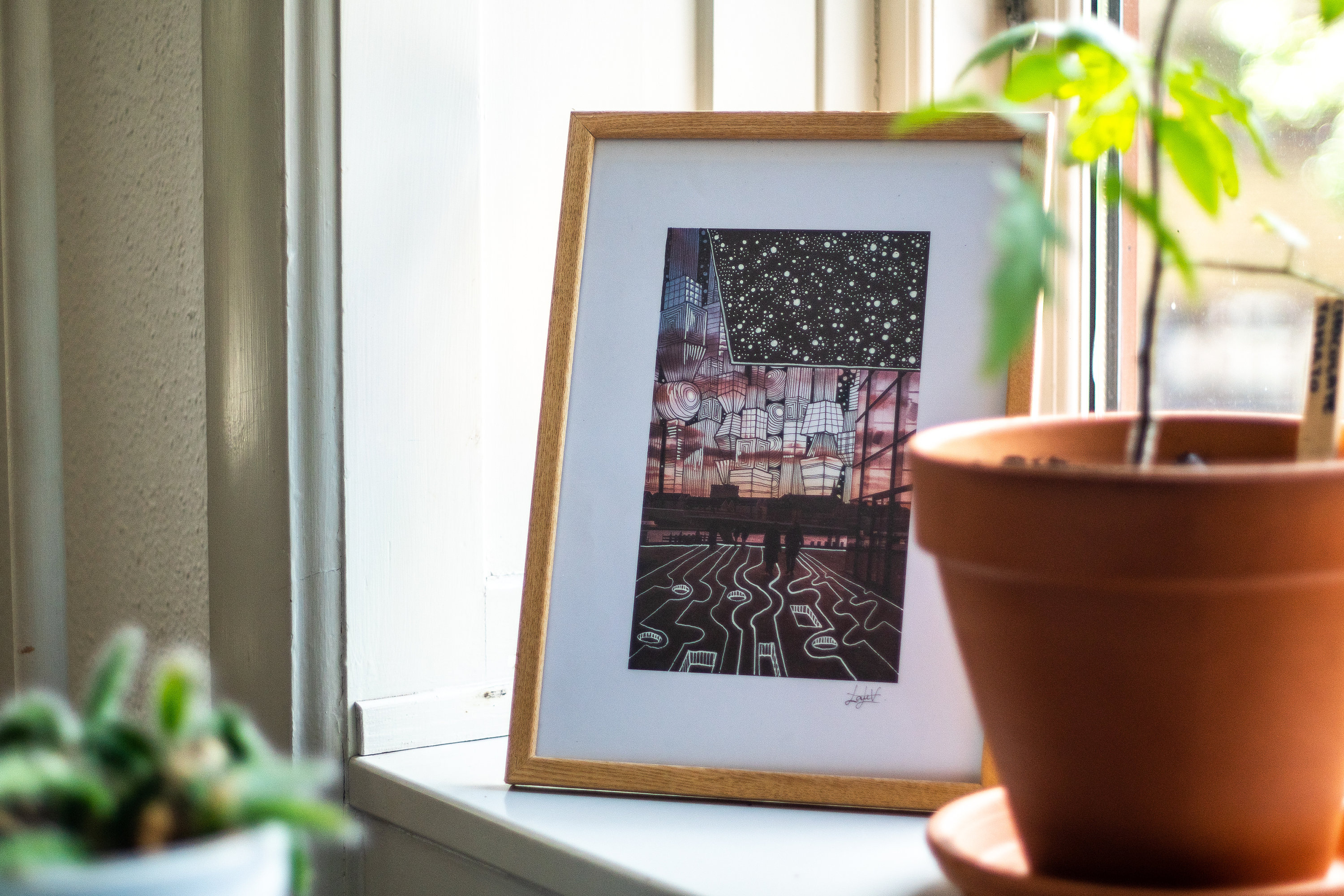 Original Artwork on Analog Photography 35mm Print, Imaginary Landscape ...