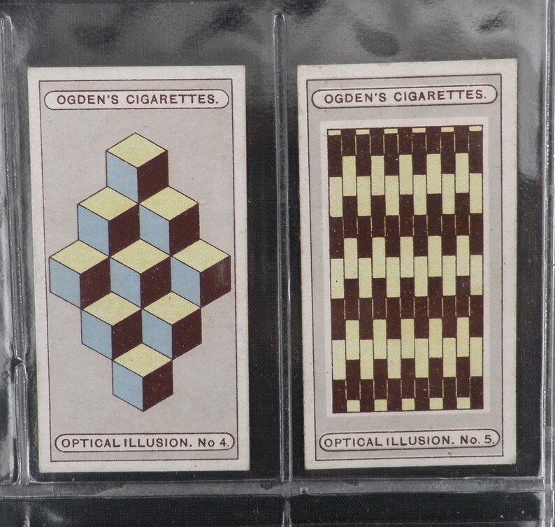 Optical Illusions Cigarette Cards by Ogdens Set of 25 Issued in 1923 Mirage Illusion Escher Rare ...